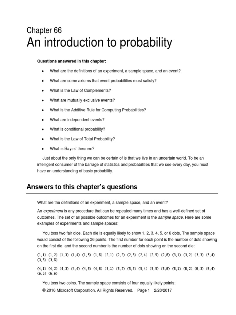 An Introduction To Probability: Answers To This Chapter's Questions ...