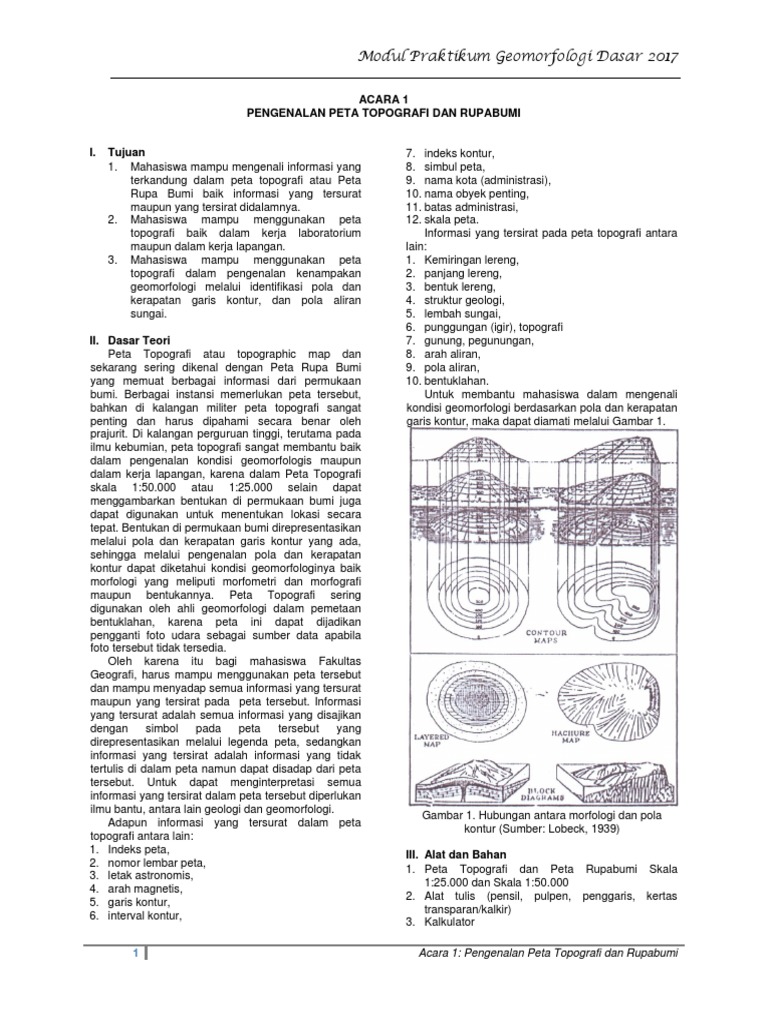 Pengenalan Peta Topografi Dan Rupabumi | PDF