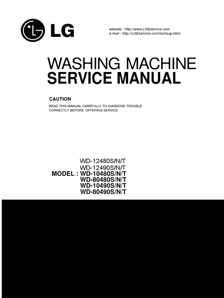 Mașina de Spălat LG WD-10480 | PDF | Washing Machine | Electrical Connector