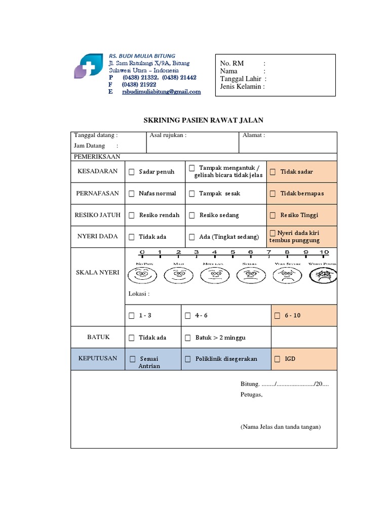 Form Skrining Rawat Jalan