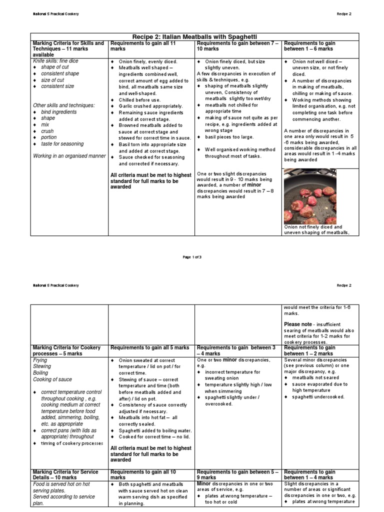 National 5 Practical Cookery Recipe 2 | PDF | Stew | Cooking
