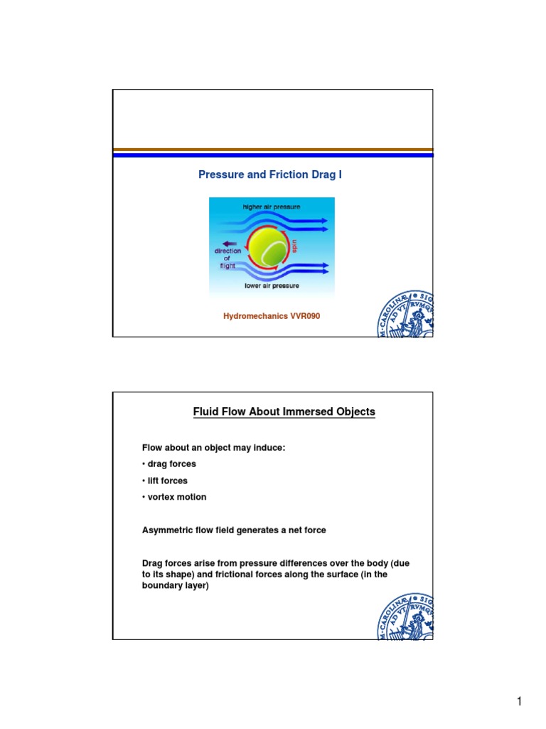 Pressure and Friction Drag Forces: A Dimensional Analysis of Drag ...