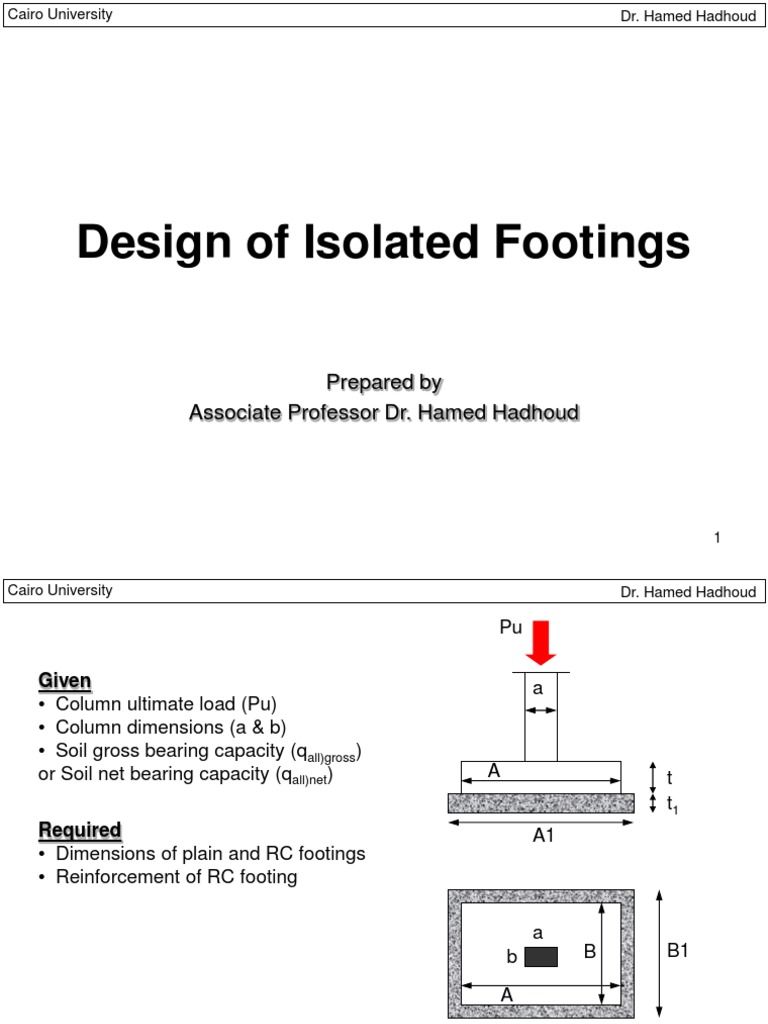 Design of Isolated Footings | PDF | Geotechnical Engineering | Landscape