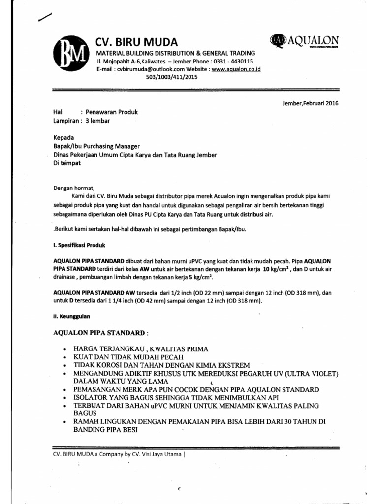 Aqualon Produk | PDF