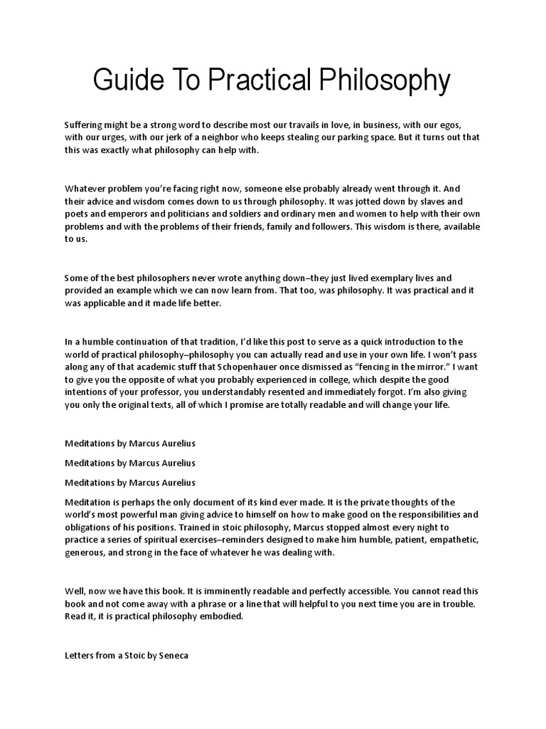 Guide To Practical | PDF | Ralph Waldo Emerson | Stoicism