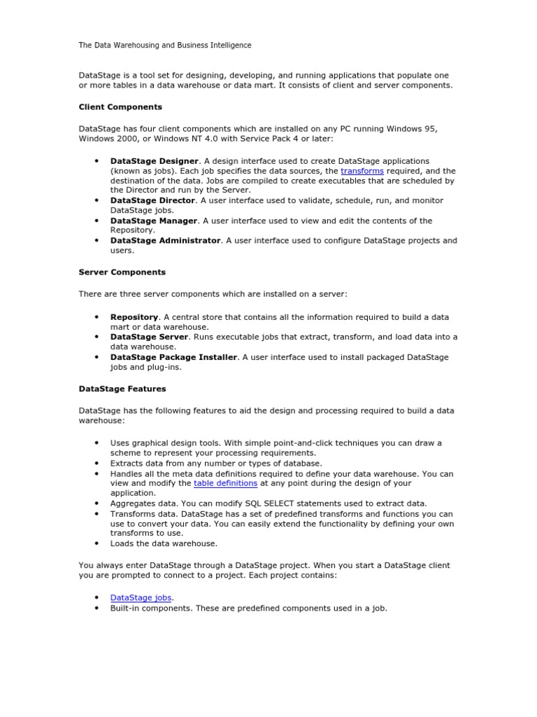 Datastage Best Practices | Download Free PDF | Parameter (Computer Programming) | Data Warehouse