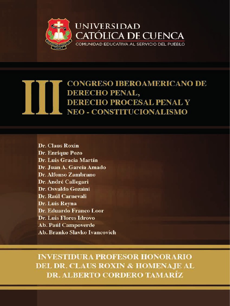 Libro III Congreso - 1 | PDF | Derecho penal | Homicidio