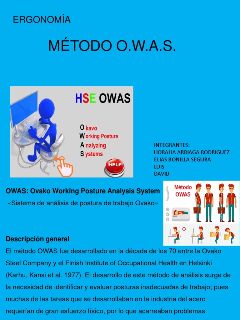 Análisis de Posturas con OWAS | PDF | Factores humanos y ergonomía ...