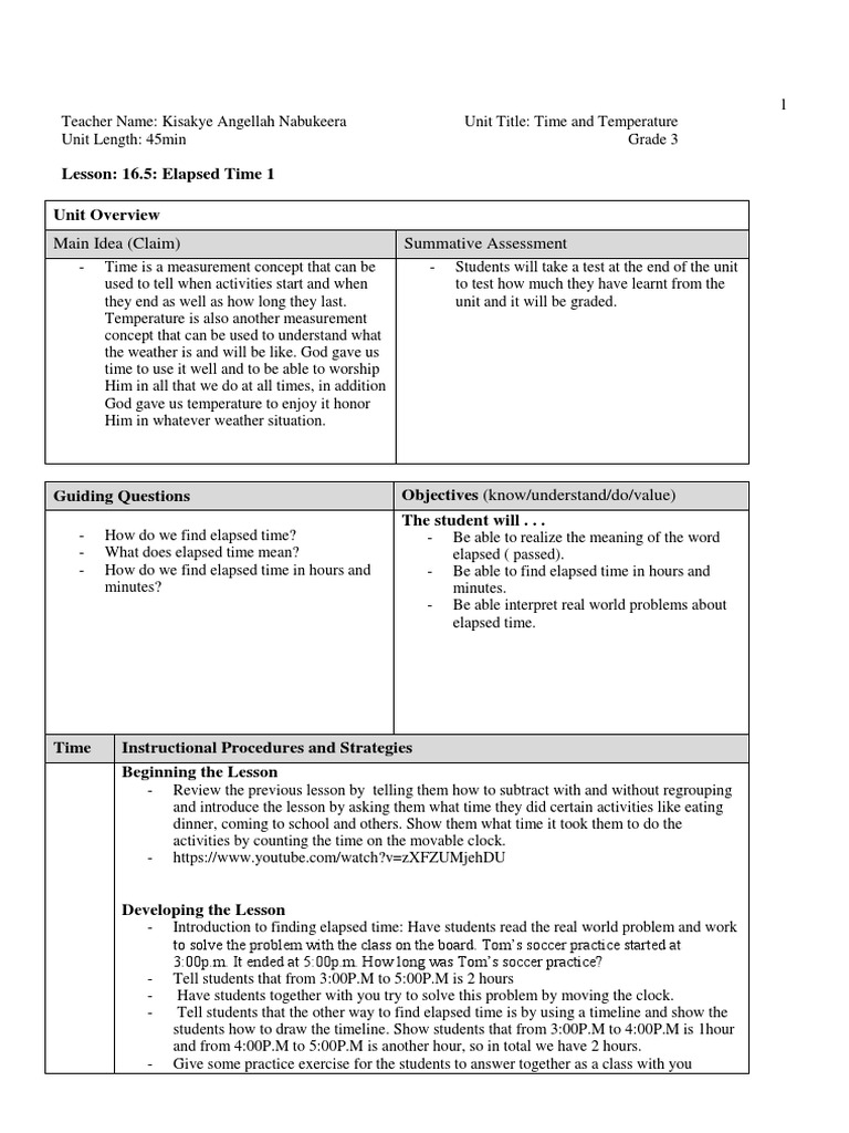 Lesson Plan 6 | PDF | Educational Assessment | Psychotherapy