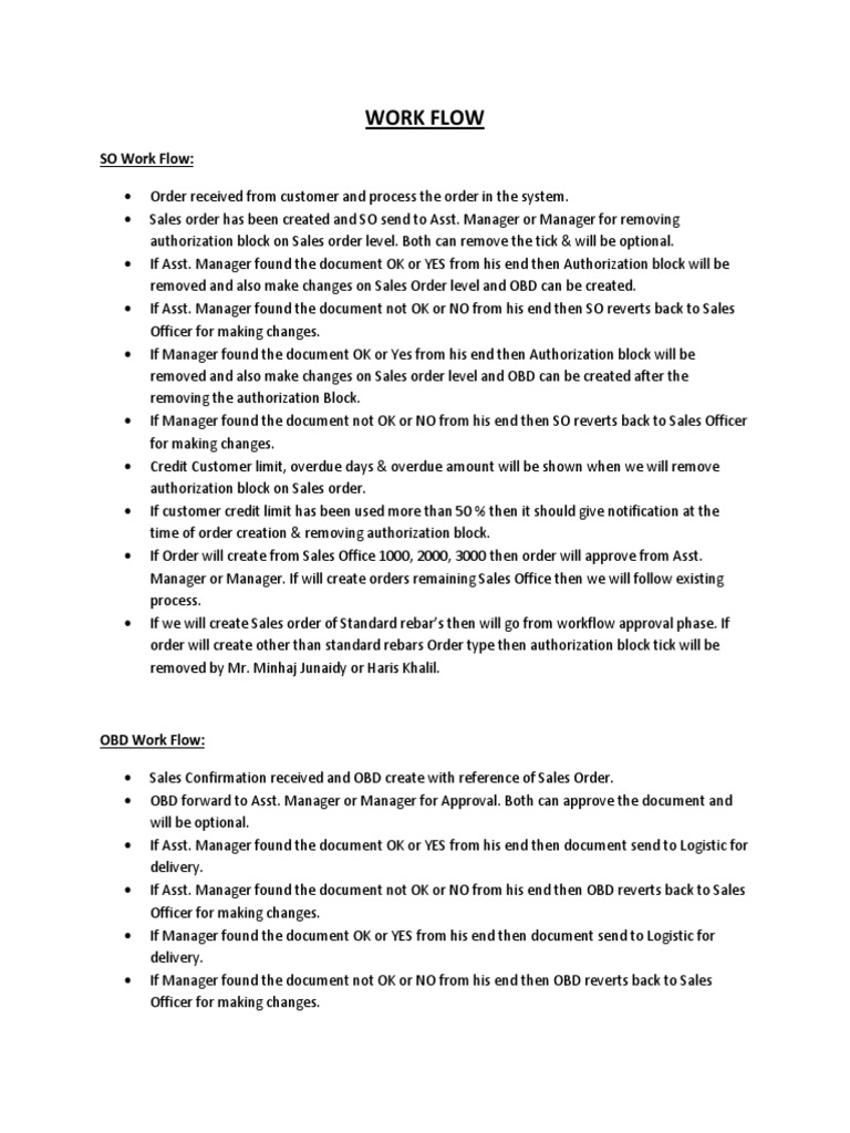 Workflow Description Pdf Workflow Business