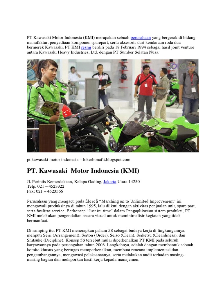 PT KMI Produksi Motor | PDF