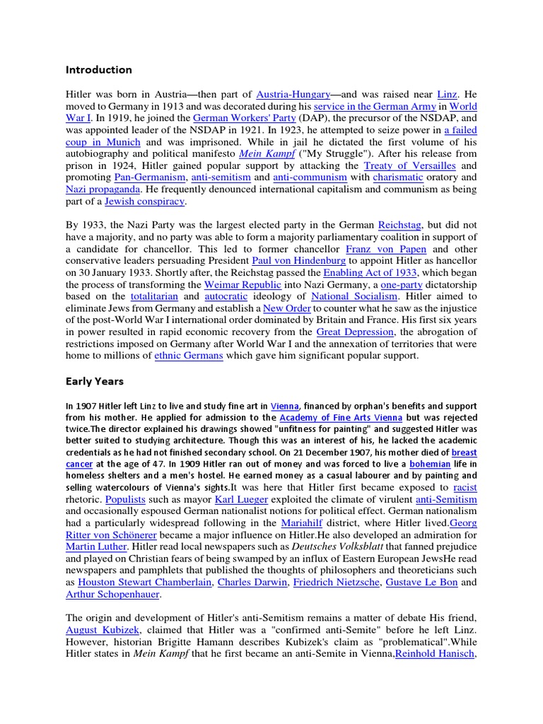 Mein Kampf: Vienna Academy of Fine Arts Vienna | PDF | Adolf Hitler ...