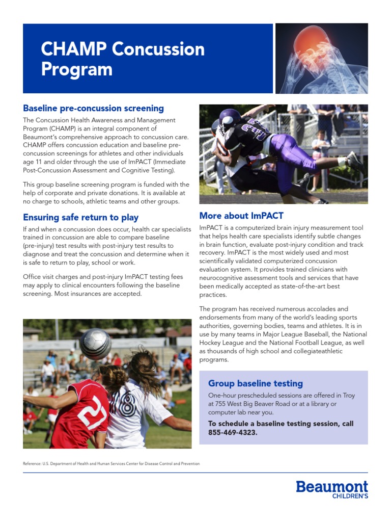 CHAMP Overview | PDF | Concussion | Medicine
