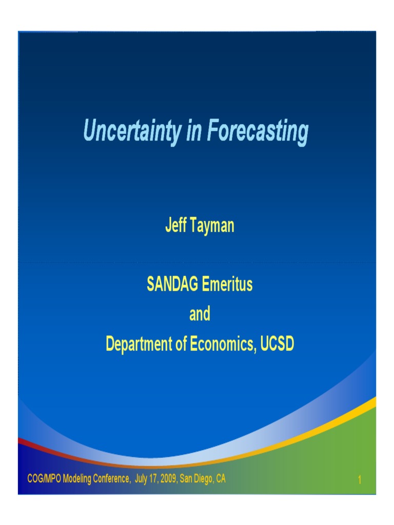 Uncertainty in Forecasting | PDF | Autoregressive Integrated Moving ...