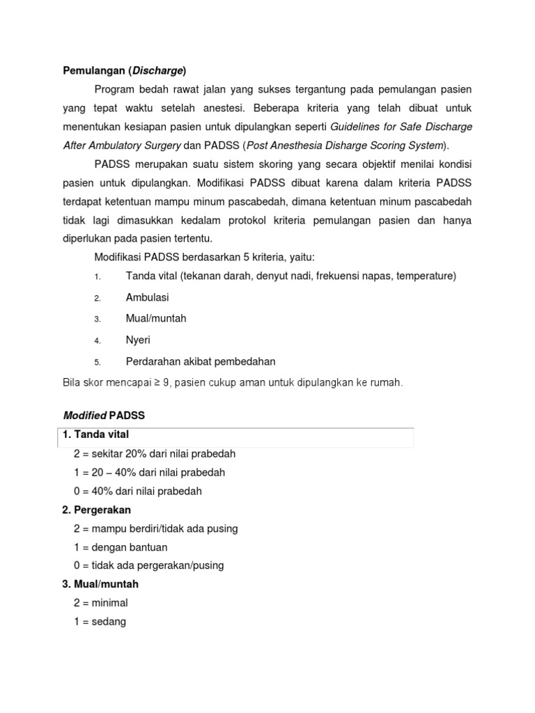 Padss Score | PDF