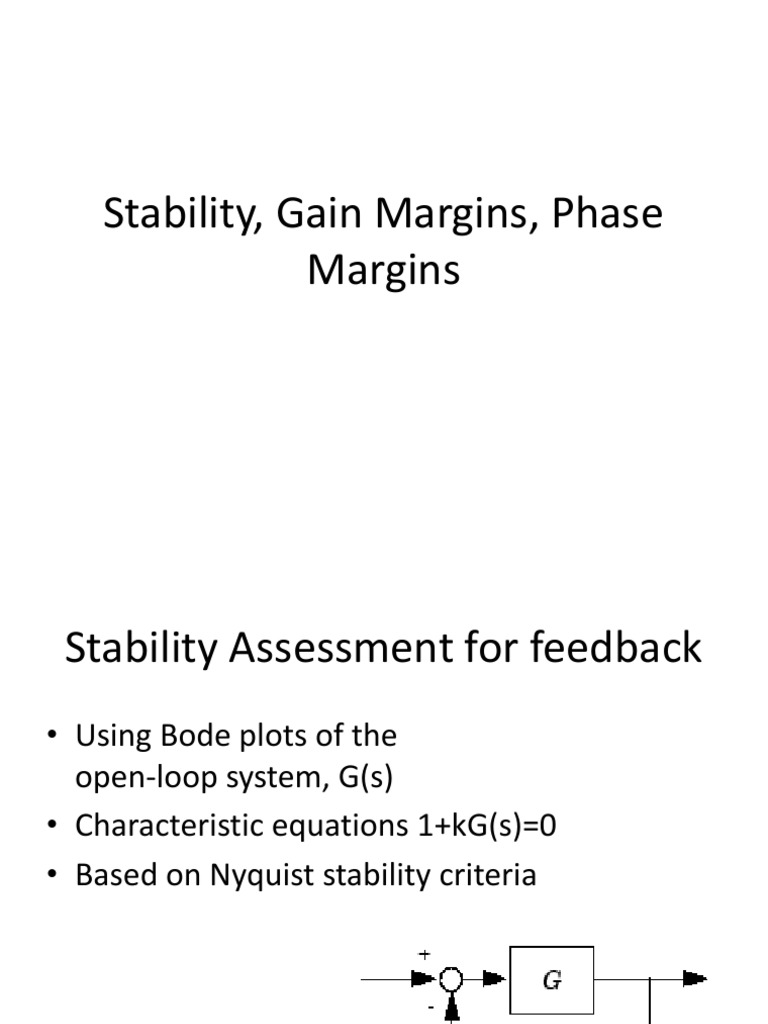Analysis of Stability Margins and Crossover Frequencies for Feedback ...