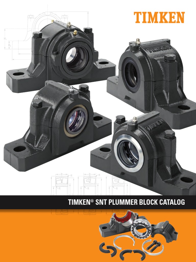 SNT Plummer Block Catalog | PDF | Bearing (Mechanical) | Engineering ...