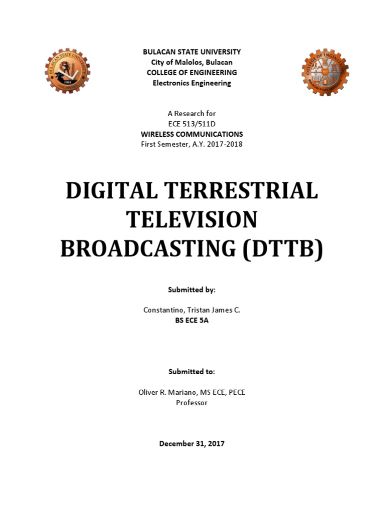 Digital Terrestrial TV Broadcasting Overview | PDF | Television ...