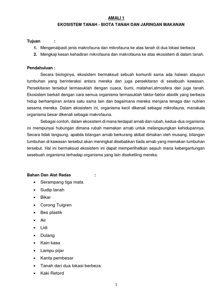 Amali Bio 1 | PDF