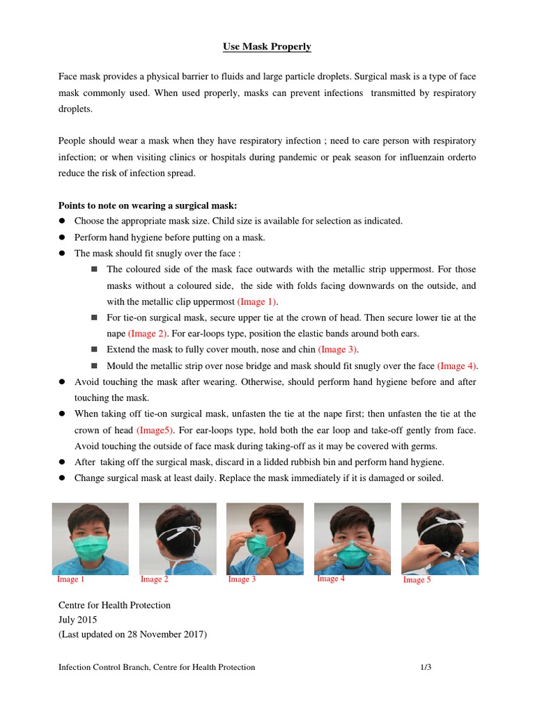 Use Mask Properly | PDF | Infection Control | Influenza