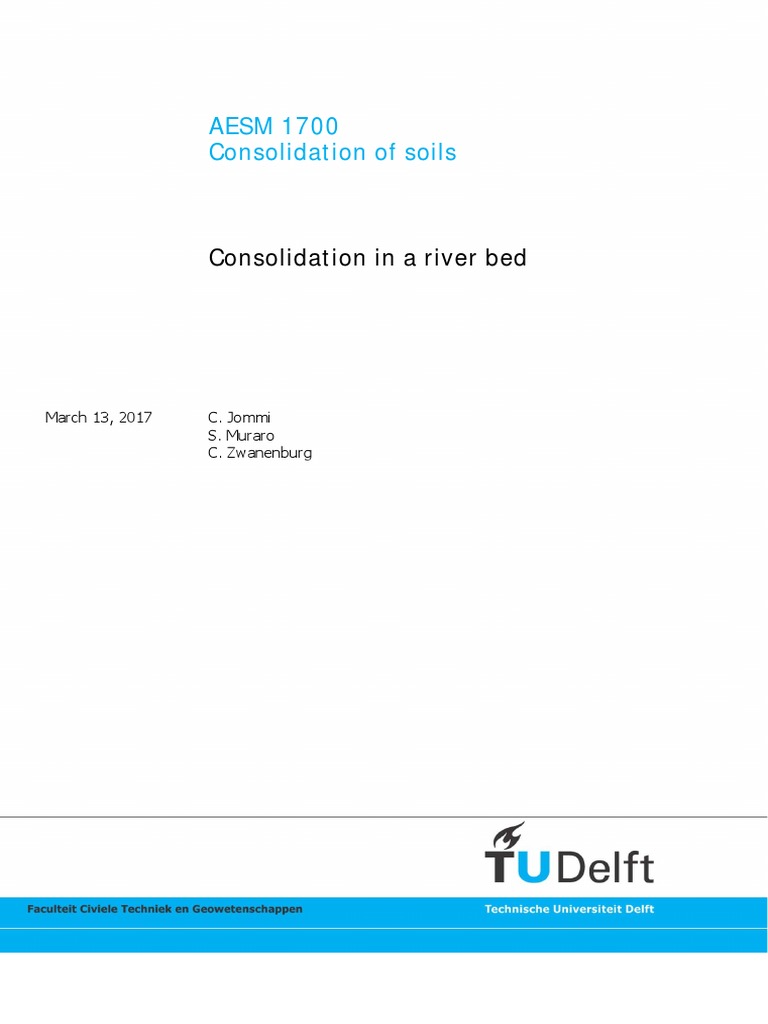 Consolidation Example TU Delft | PDF | Aquifer | Porosity