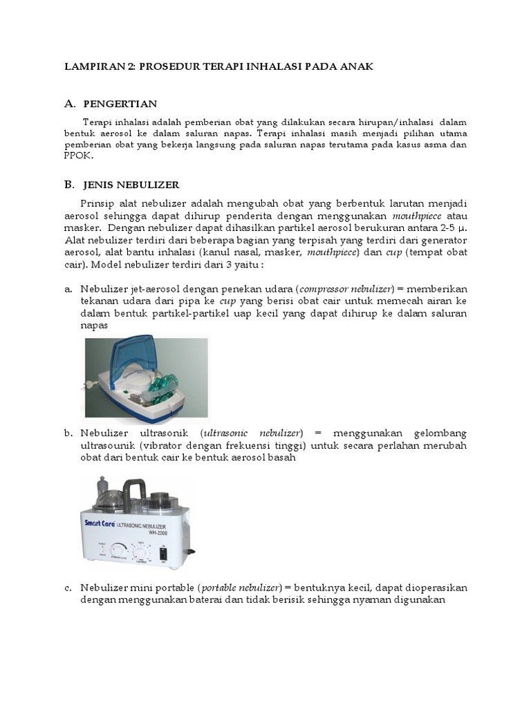 Modul Praktikum Terapi Inhalasi (OK) | PDF