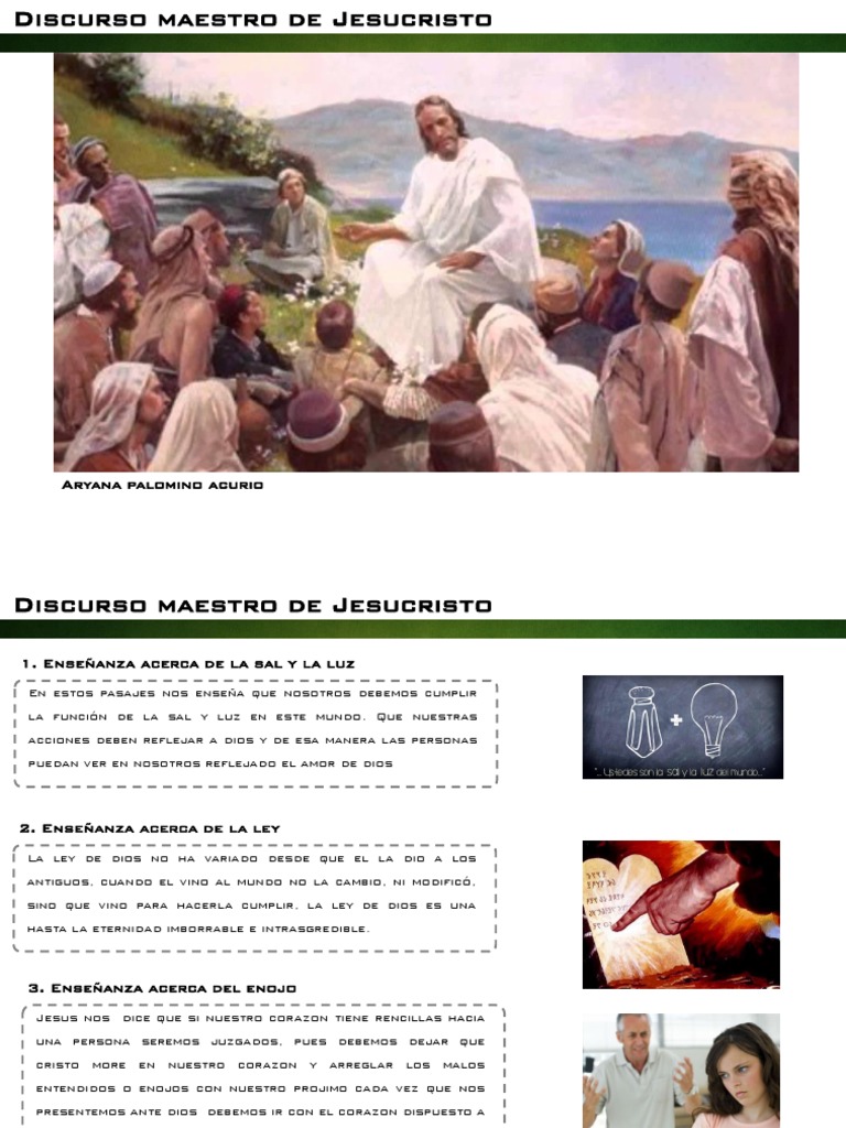 Leccion de Jesus de Mateo 5-7 | PDF | Cristo (título) | Oración