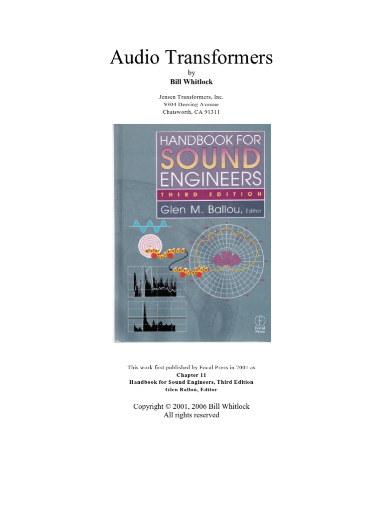 Audio Transformers Chapter | PDF | Transformer | Inductor