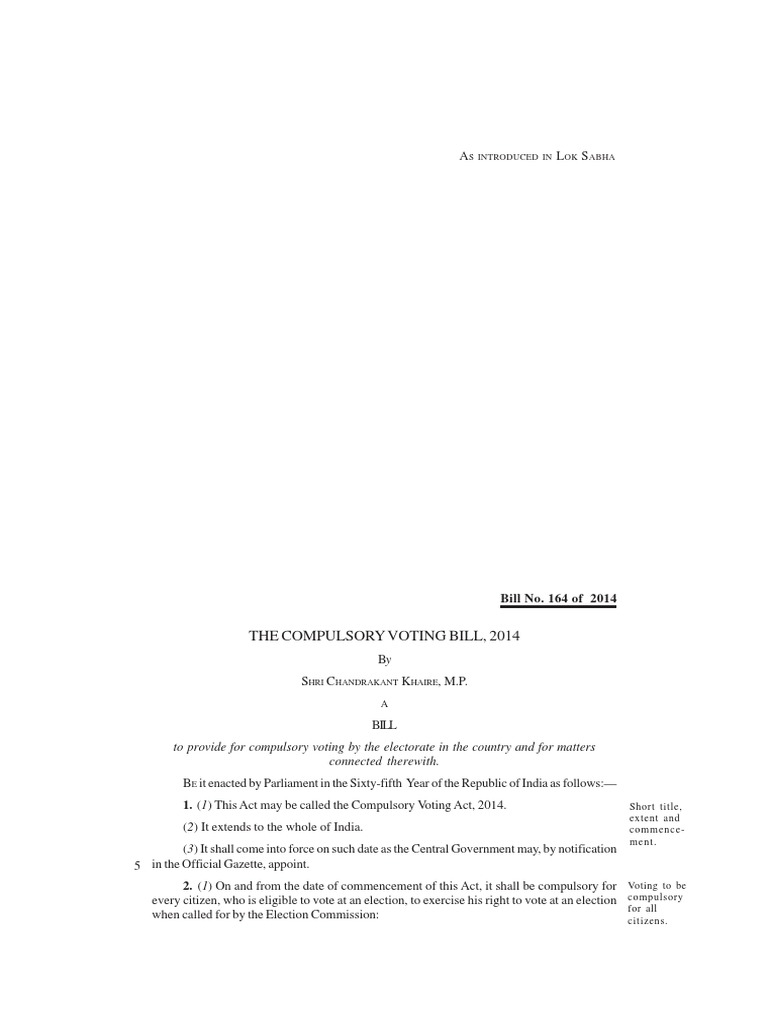 CV Bill 2014 | PDF | Elections | Electoral District
