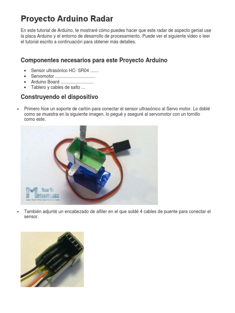 Proyecto Arduino Radar | PDF | Arduino | Hardware de la computadora