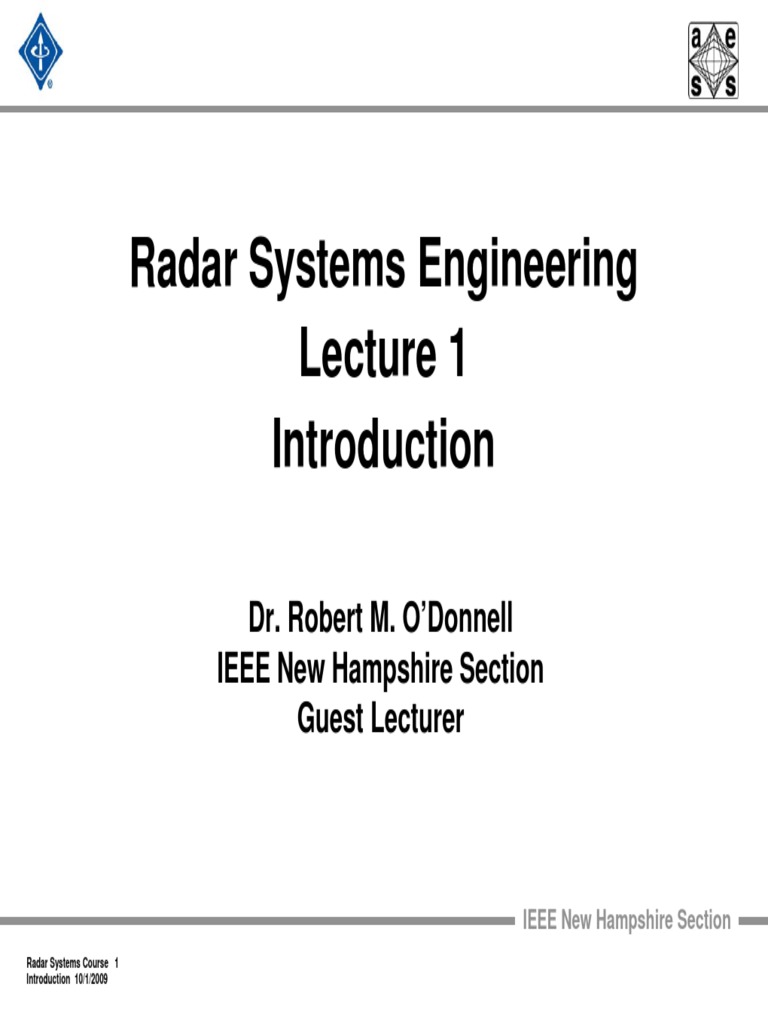 Radar 2009 A - 1 Introduction PDF | Download Free PDF | Radar | Antenna ...