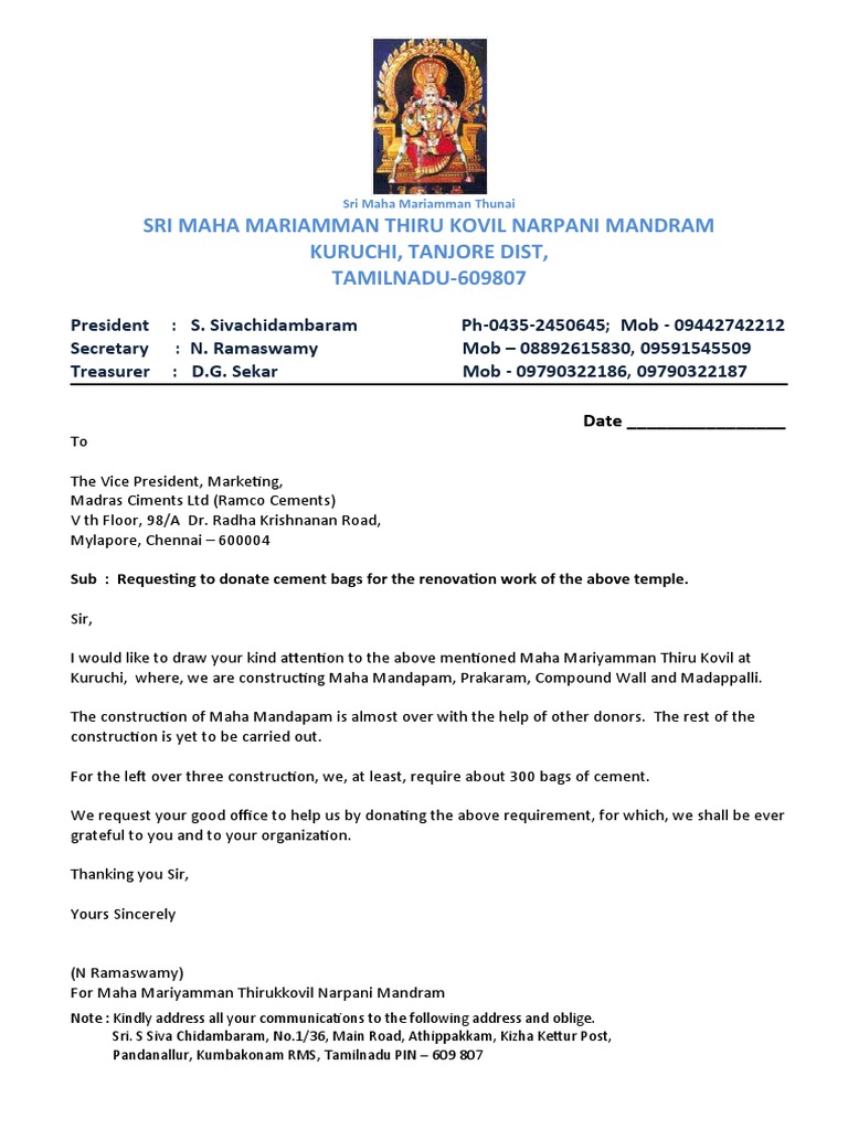 Kovil Letter | PDF
