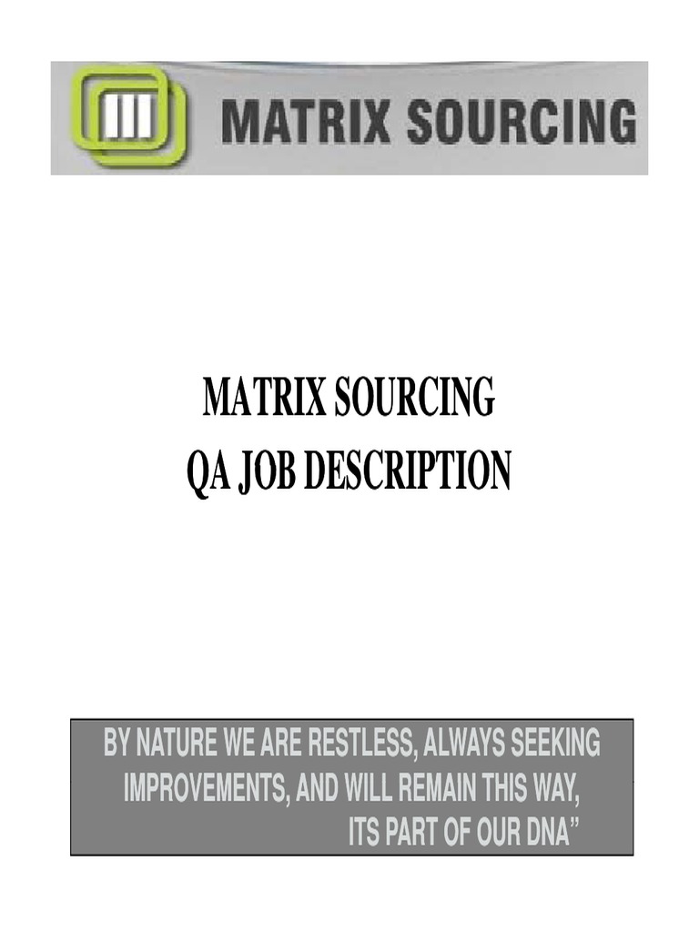 39 QC Job Description | PDF | Quality Assurance | Specification ...