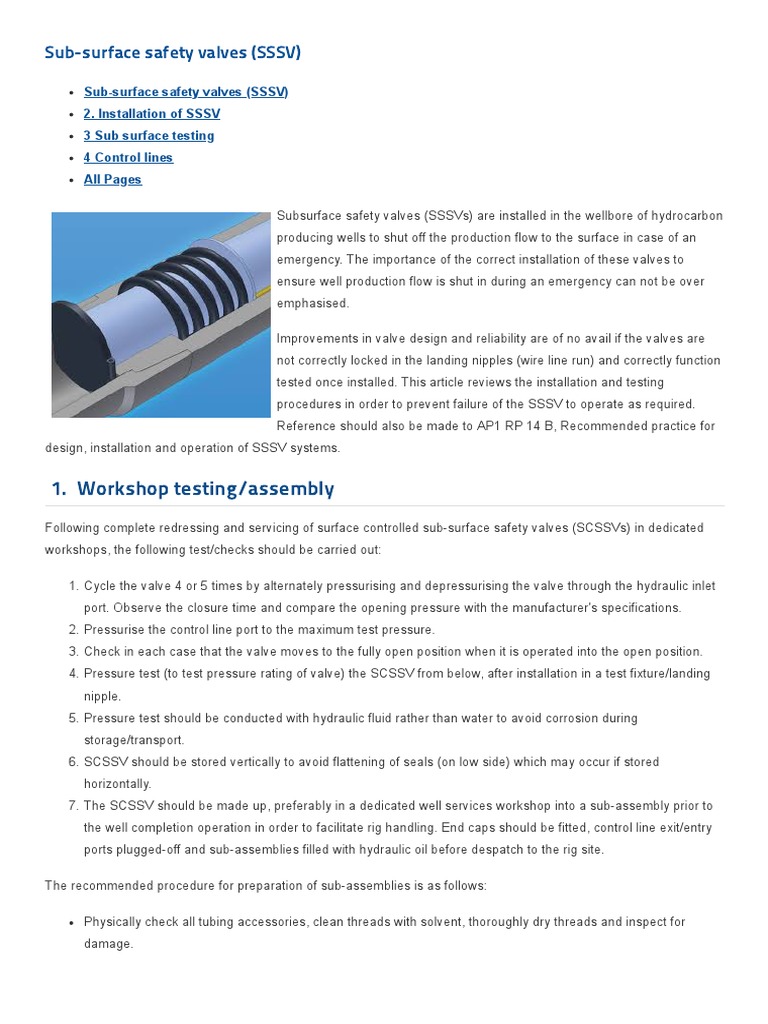 Sub-surface Safety Valves (SSSV) Wipertrip | Valve | Viscosity