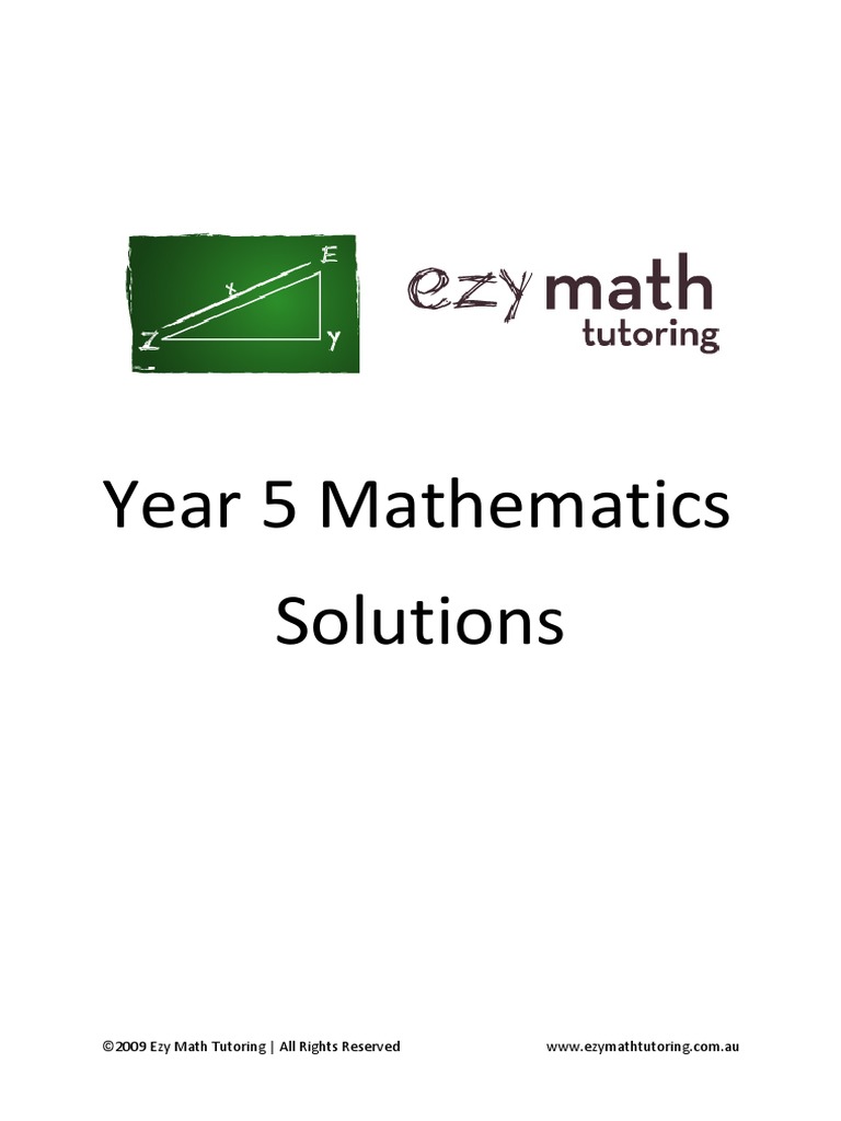 Ezy Math Tutoring - Year 5 Answers | PDF | Measurement | Teaching ...