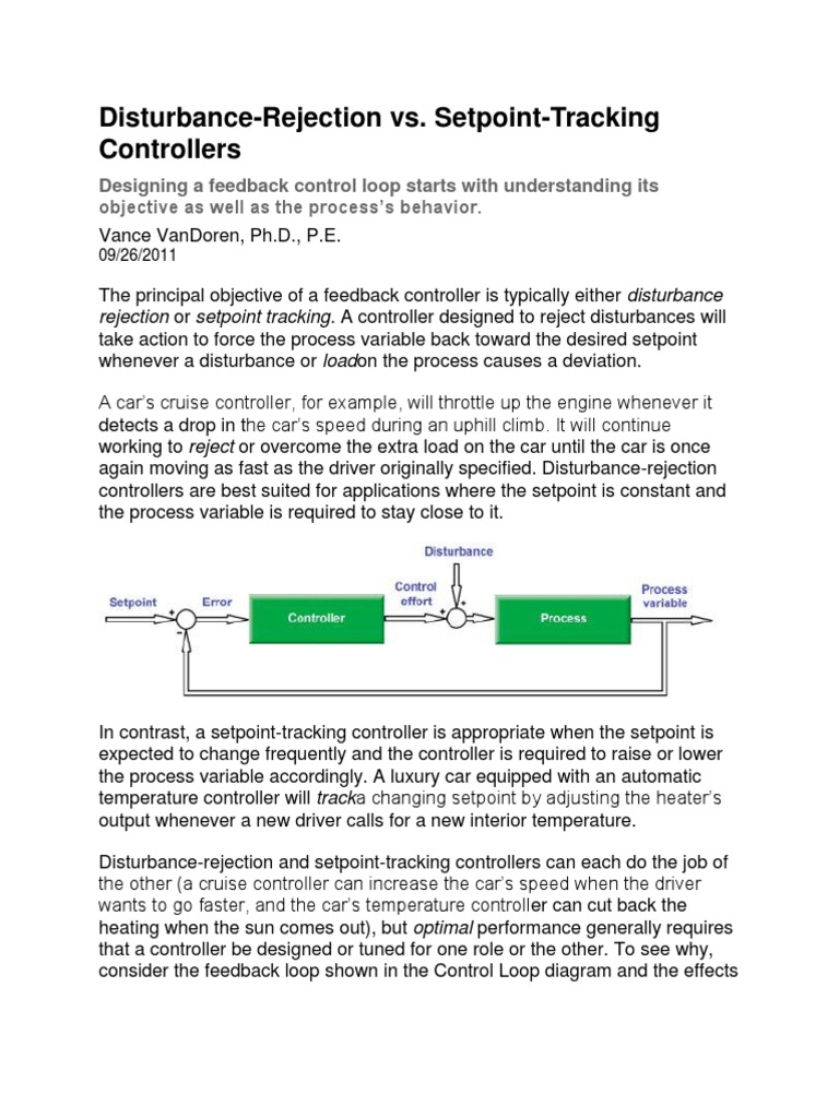 Disturbance-Rejection vs. Setpoint | PDF | Control Theory | Systems ...