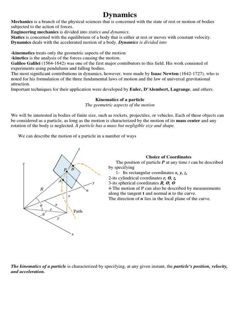 Dynamic Lectures | PDF | Acceleration | Velocity