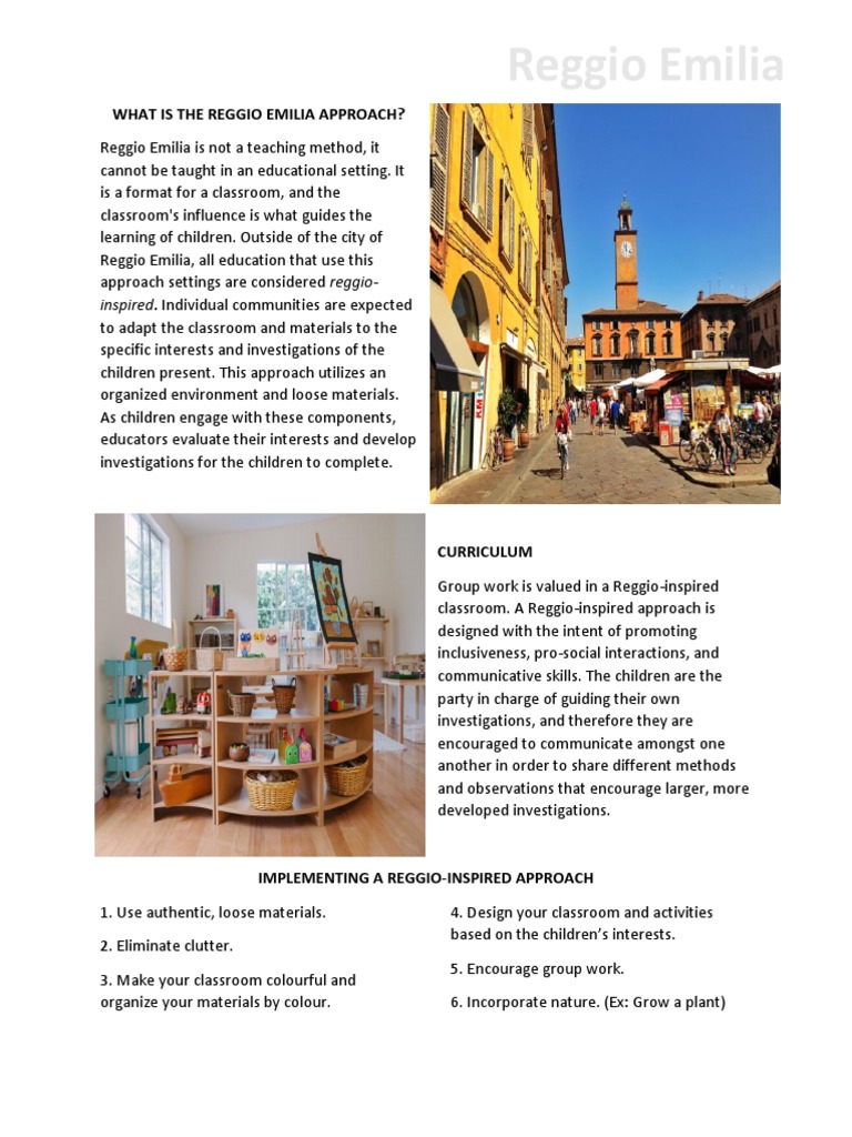 What Is The Reggio Emilia Approach? | PDF