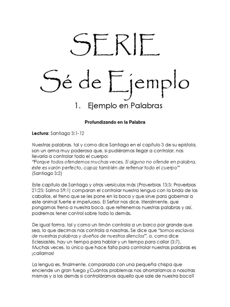 Controla tus palabras, controla tu vida | PDF | Salmos | Pecado