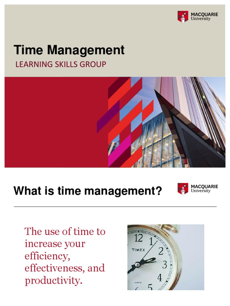 Time Management PDF | PDF | Time Management | Professional Skills
