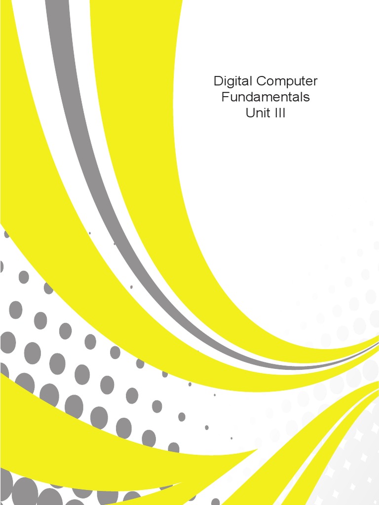 Digital Computer Fundamentals Unit Iii Pdf Central Processing Unit Parallel Computing