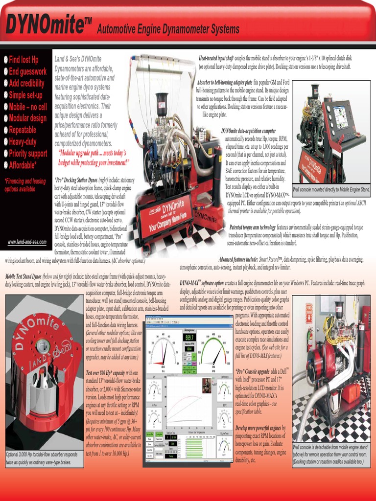 DYNOmite Dynamometer Catalog 2014 | PDF | Vehicles | Manufactured Goods