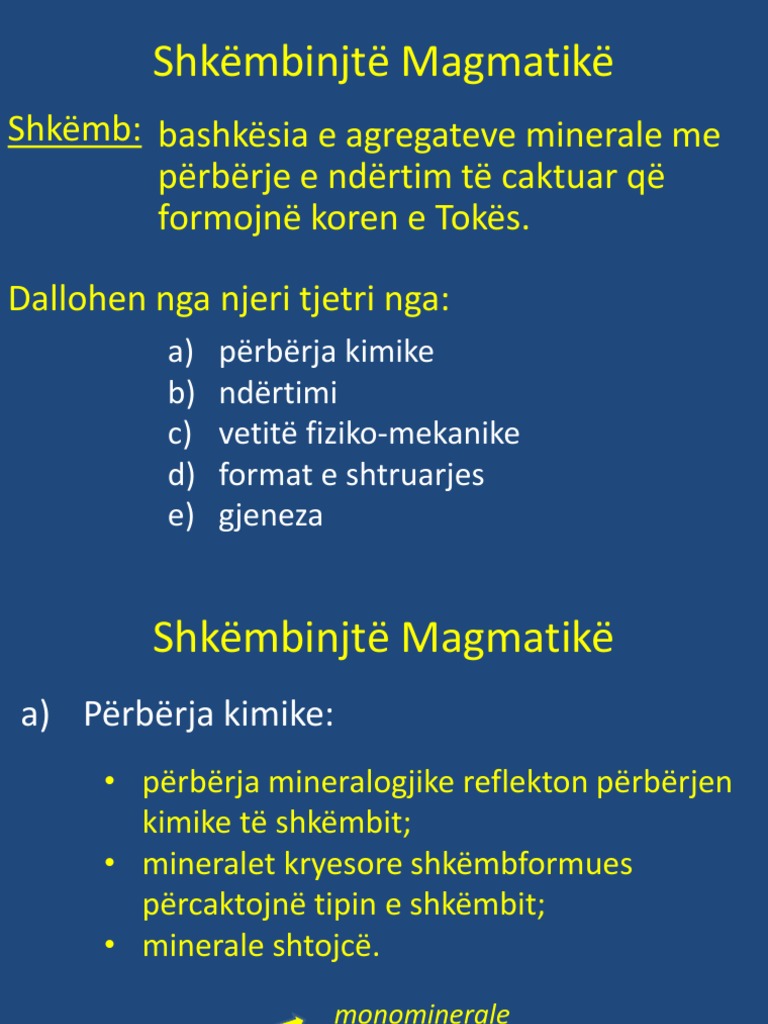 LEX 4 - Shk. Magmatike | PDF