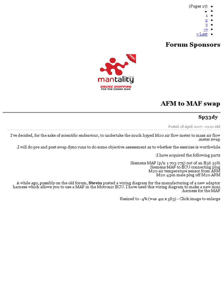 Afm To Maf Swap - E30 Club Sa | PDF | Throttle | Engines