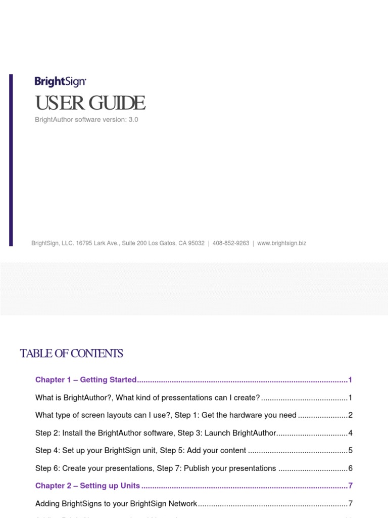 User Guide: Brightauthor Software Version: 3.0 | PDF | Usb Flash Drive ...