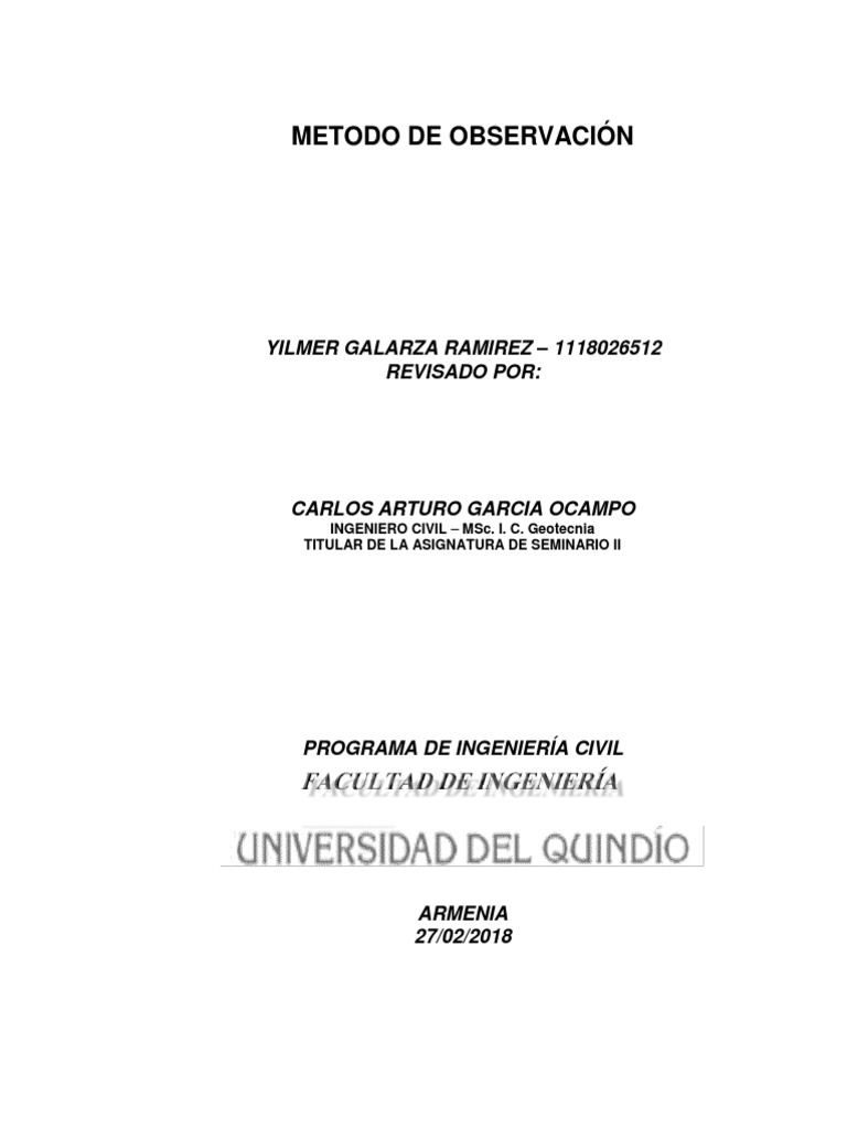 Metodo de Observación | PDF | Método científico | Science