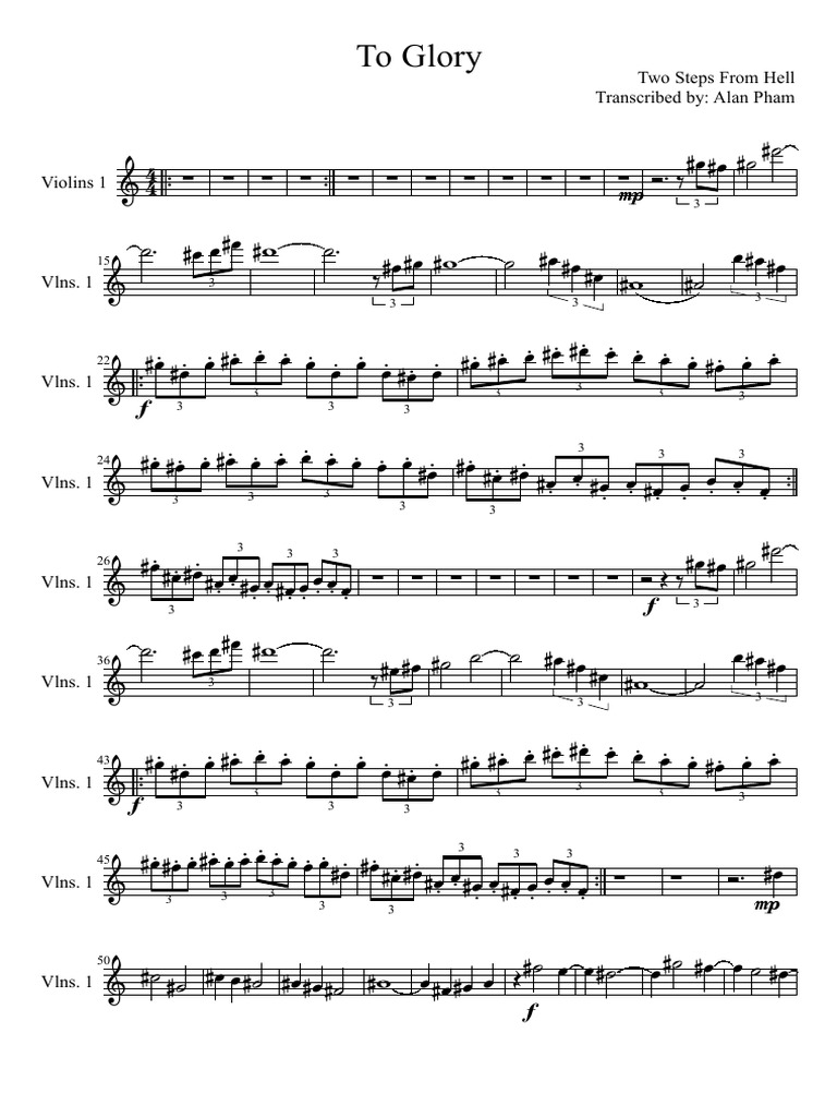 Two Steps From Hell - To Glory | PDF