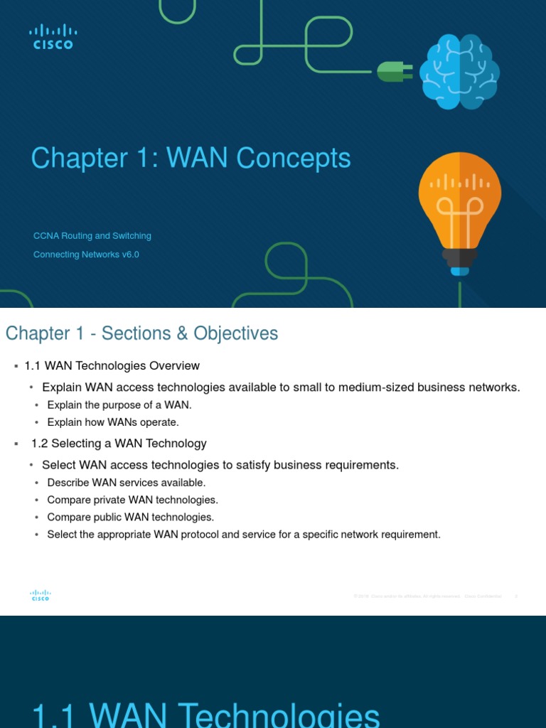 Chapter 1: WAN Concepts: CCNA Routing and Switching Connecting Networks v6.0 | PDF ...