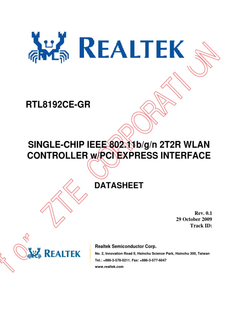 Rtl8192ce GR Realtek | PDF | Ieee 802.11 | Orthogonal Frequency ...