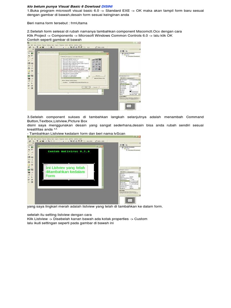 Cara Membuat Antivirus Di Visual Basic | PDF